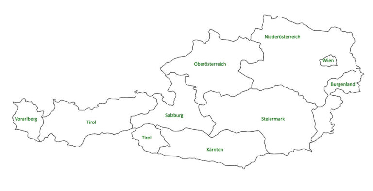 Die Bundesländer von Österreich | von Vorarlberg - Burgenland