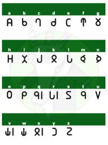 Das Ygyde Alphabet | Codetabelle | Rätselhilfe
